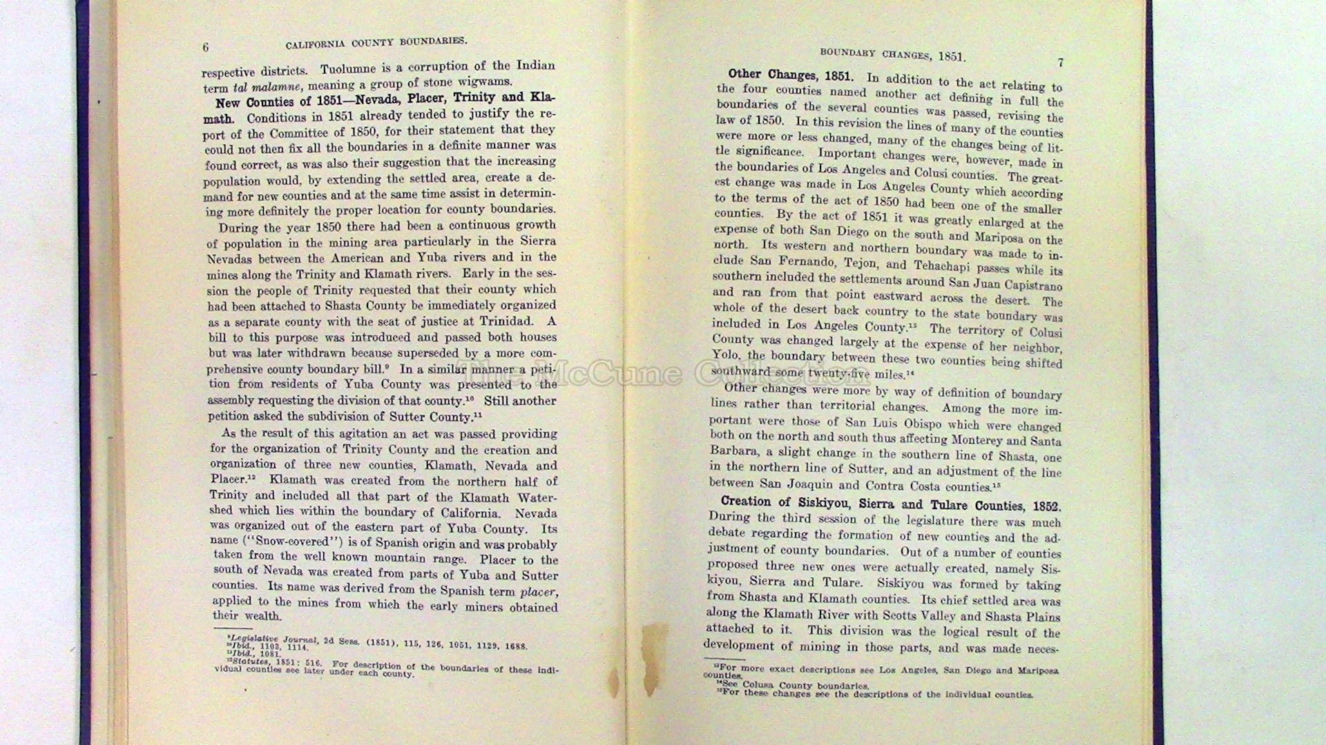 The Genesis of California Counties • The McCune Collection